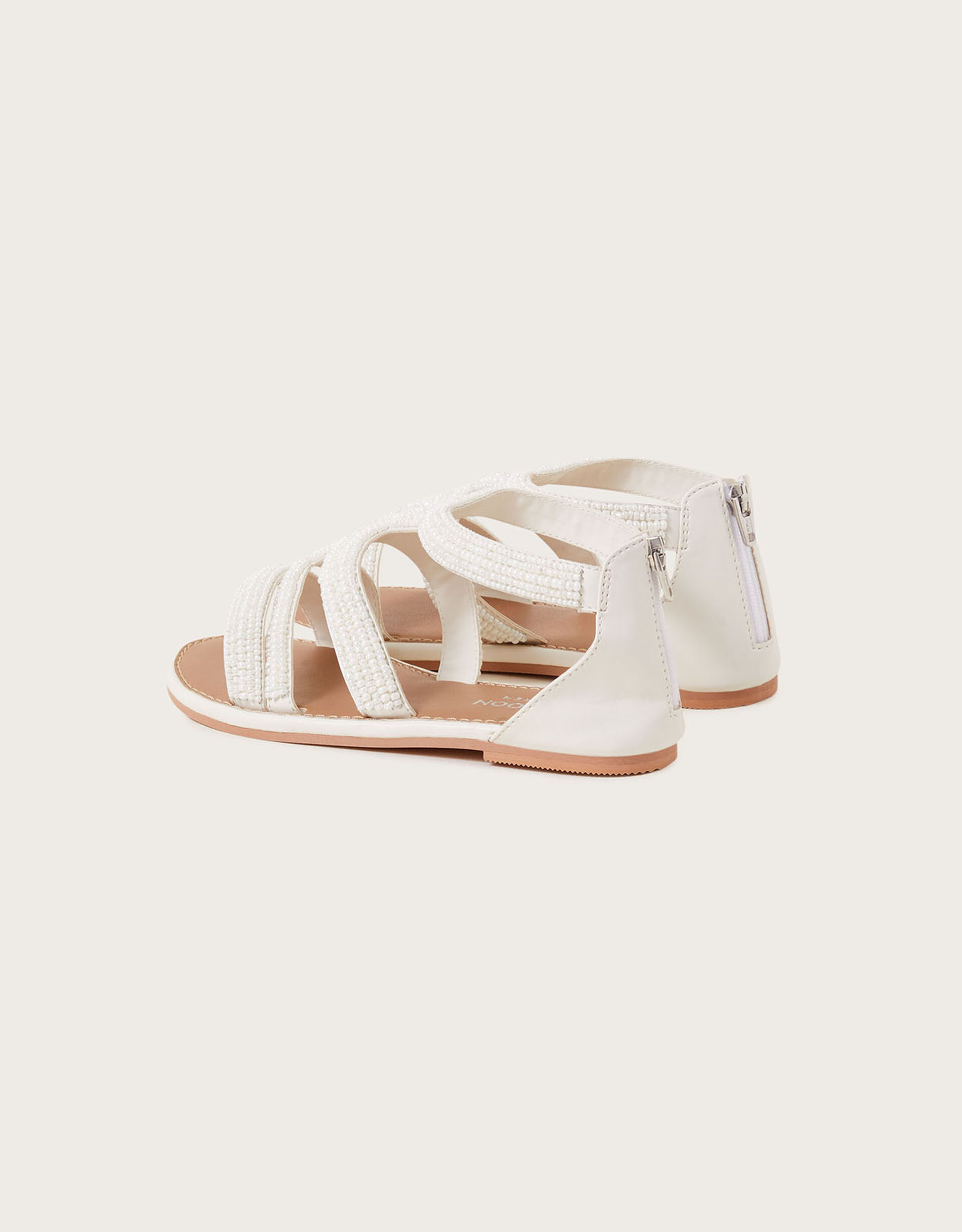 Beaded Communion Sandals White | Girls' Sandals | Monsoon UK.