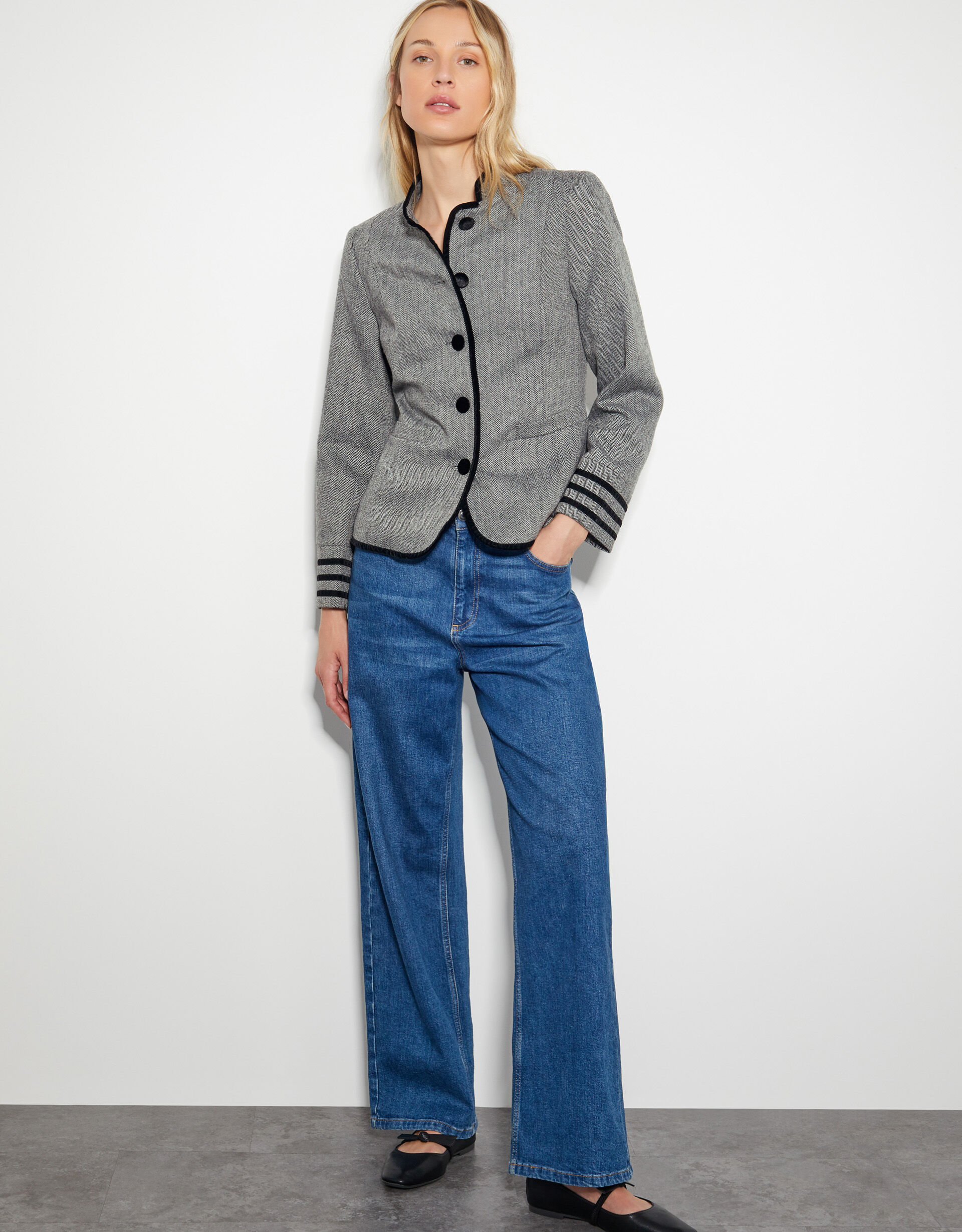 Willa Military Jacket Black