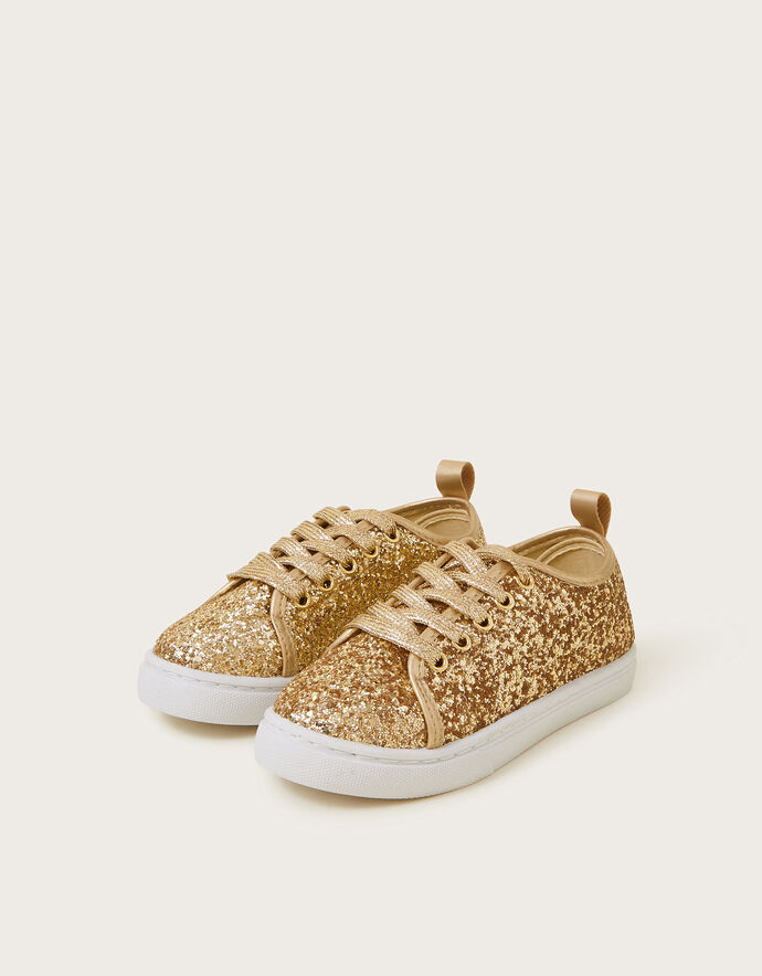 All-Over Glitter Trainers Gold