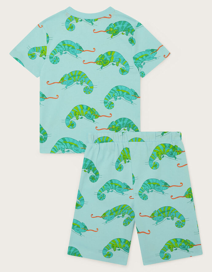 Chameleon Print Short Pyjama Set Blue | Nightwear & Slippers | Monsoon UK.