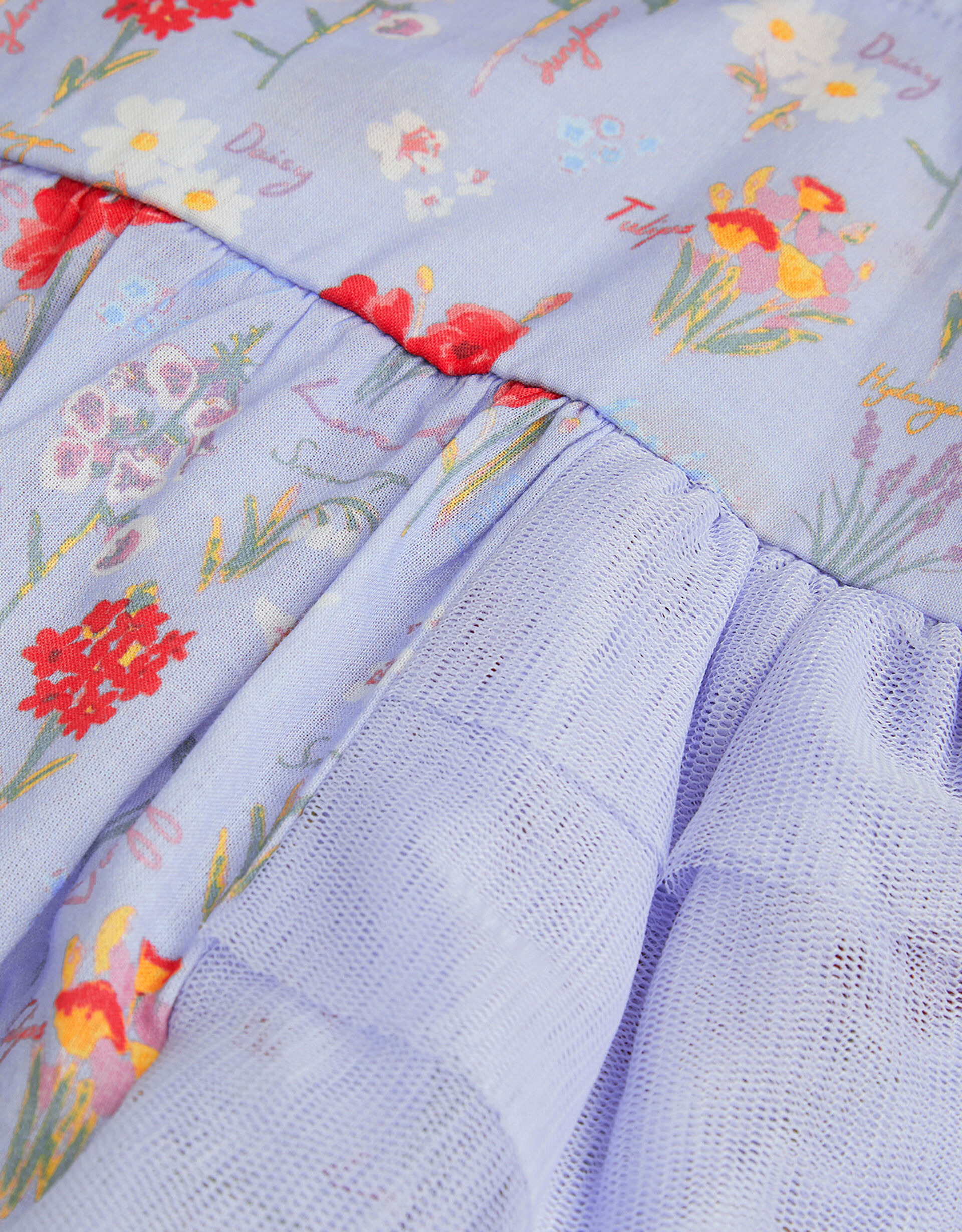 Newborn Floral Mesh Romper Blue | Baby Girl Outfits & Rompers | Monsoon UK.