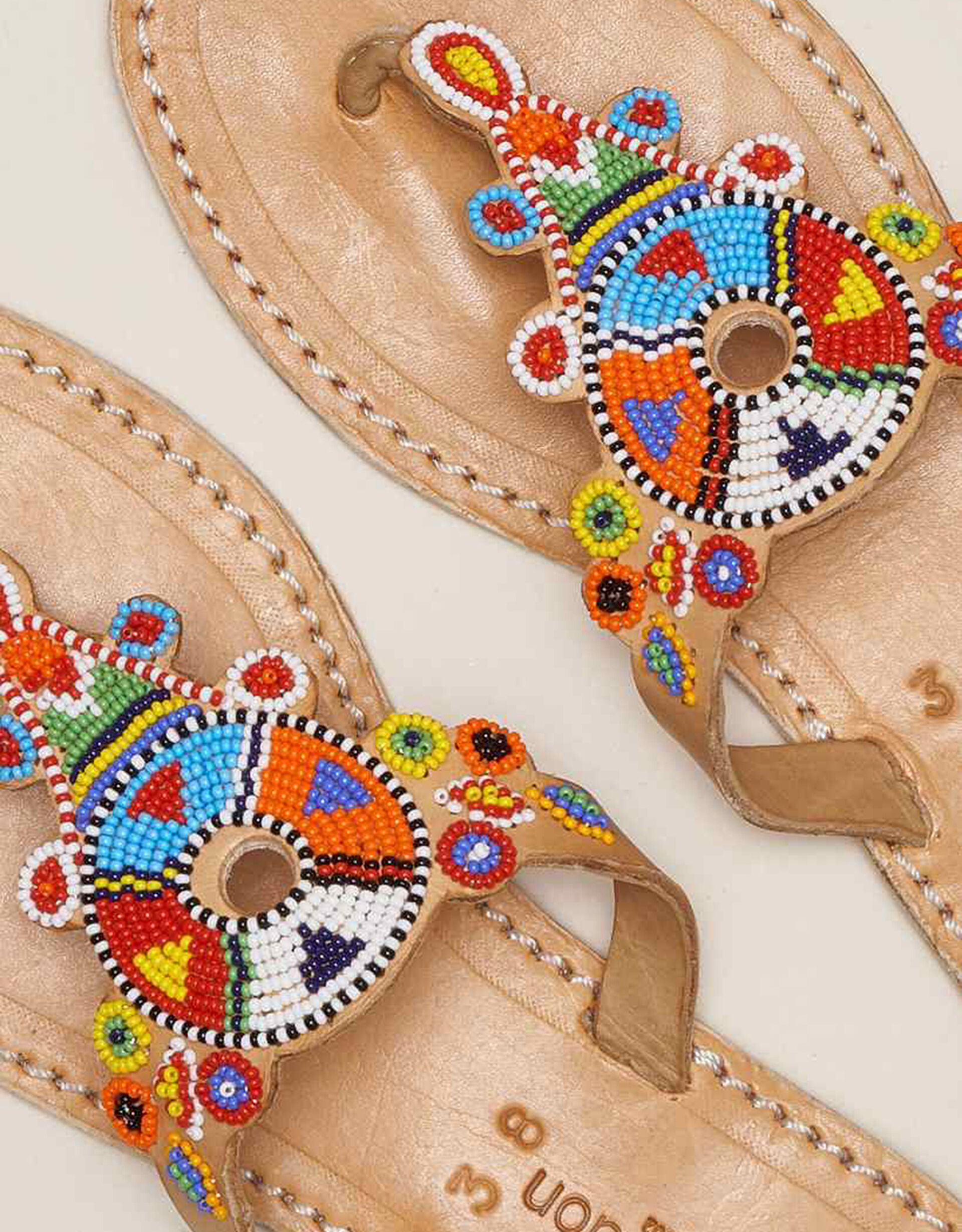 Laidback London Simba Leather Sandals Multi