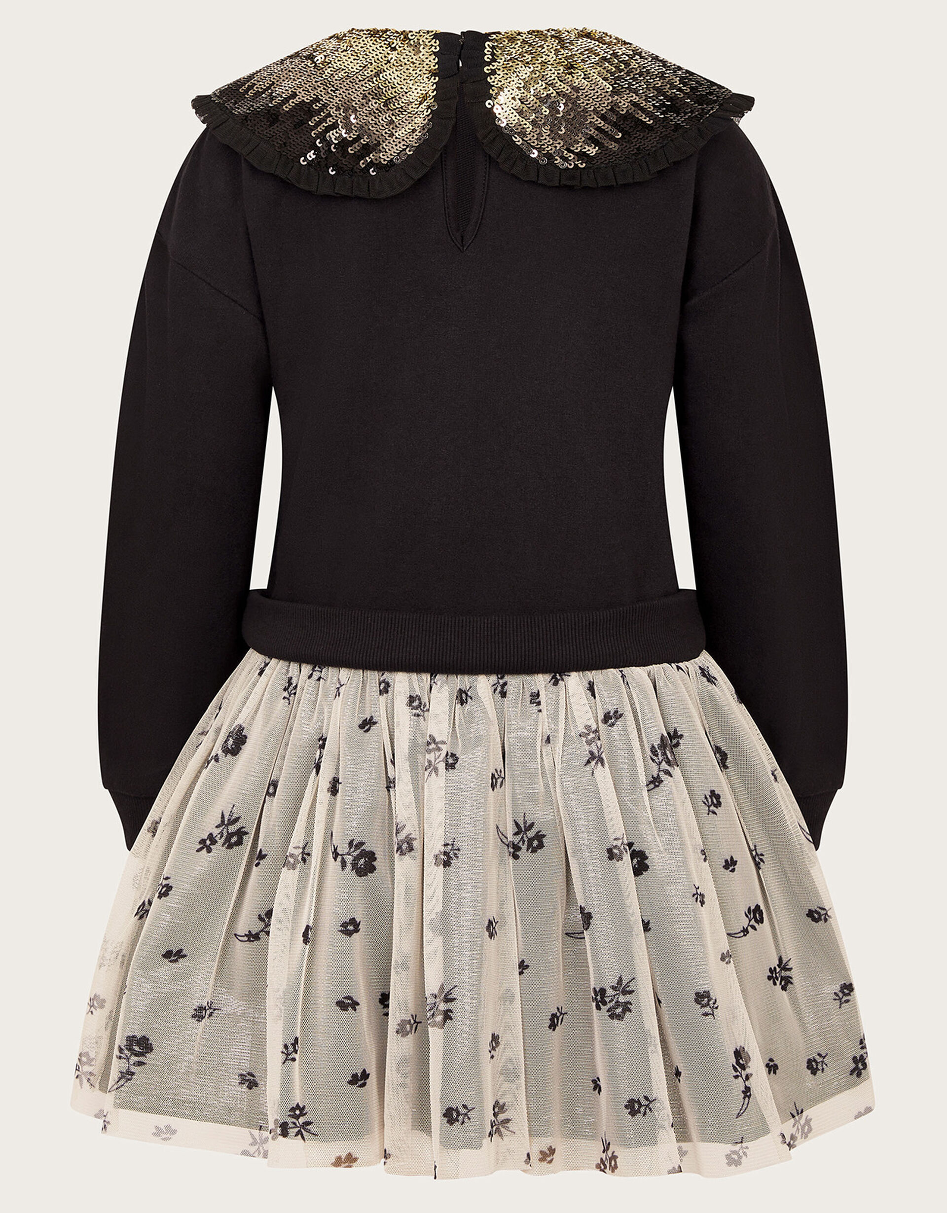 Embellished Floral 2-in-1 Disco Dress Black | Girls' Dresses | Monsoon UK.