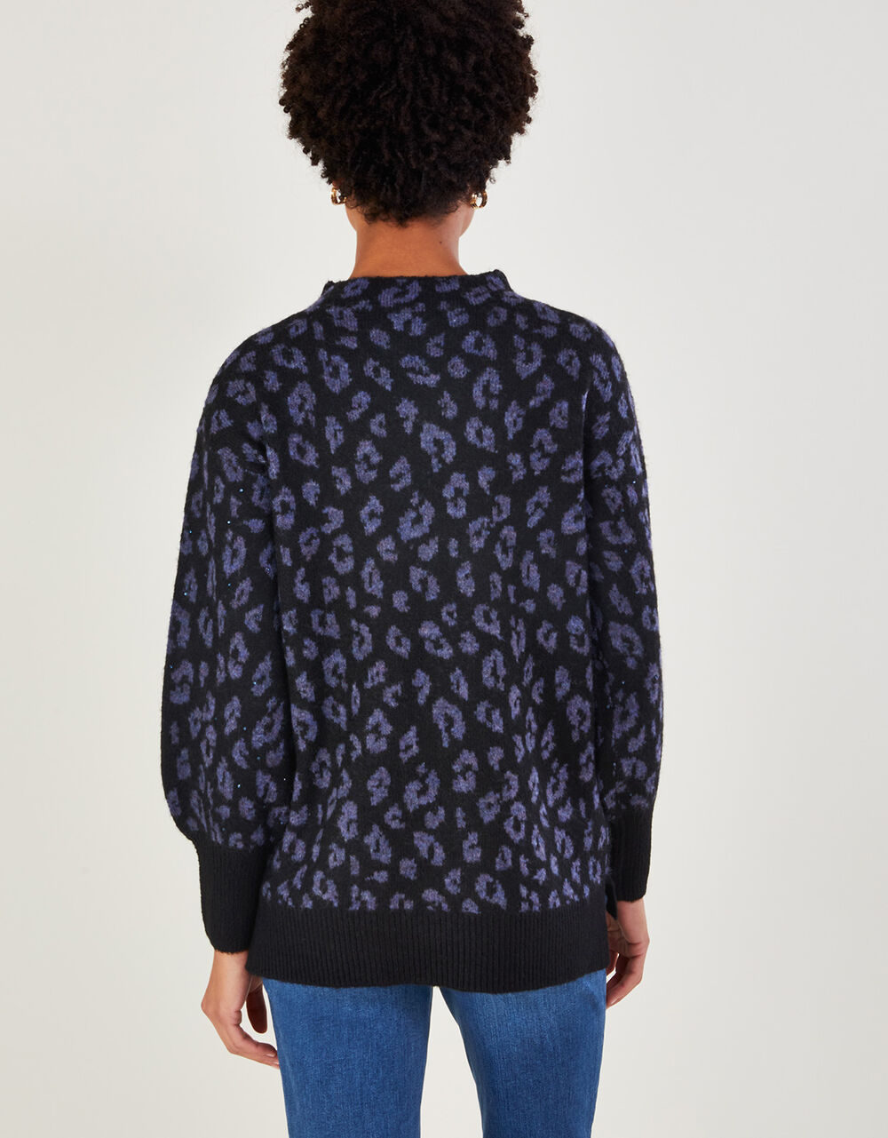 Animal Longline Jumper with Recycled Polyester Black | Jumpers ...