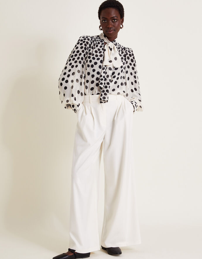 Octavia Spot Blouse Black