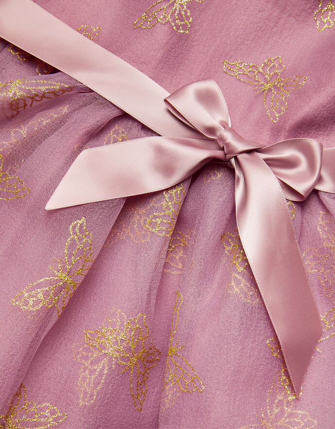 Baby Marcella Butterfly Tiered Dress Pink