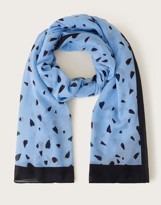 Heart Print Lightweight Scarf | Accessories | Monsoon UK.
