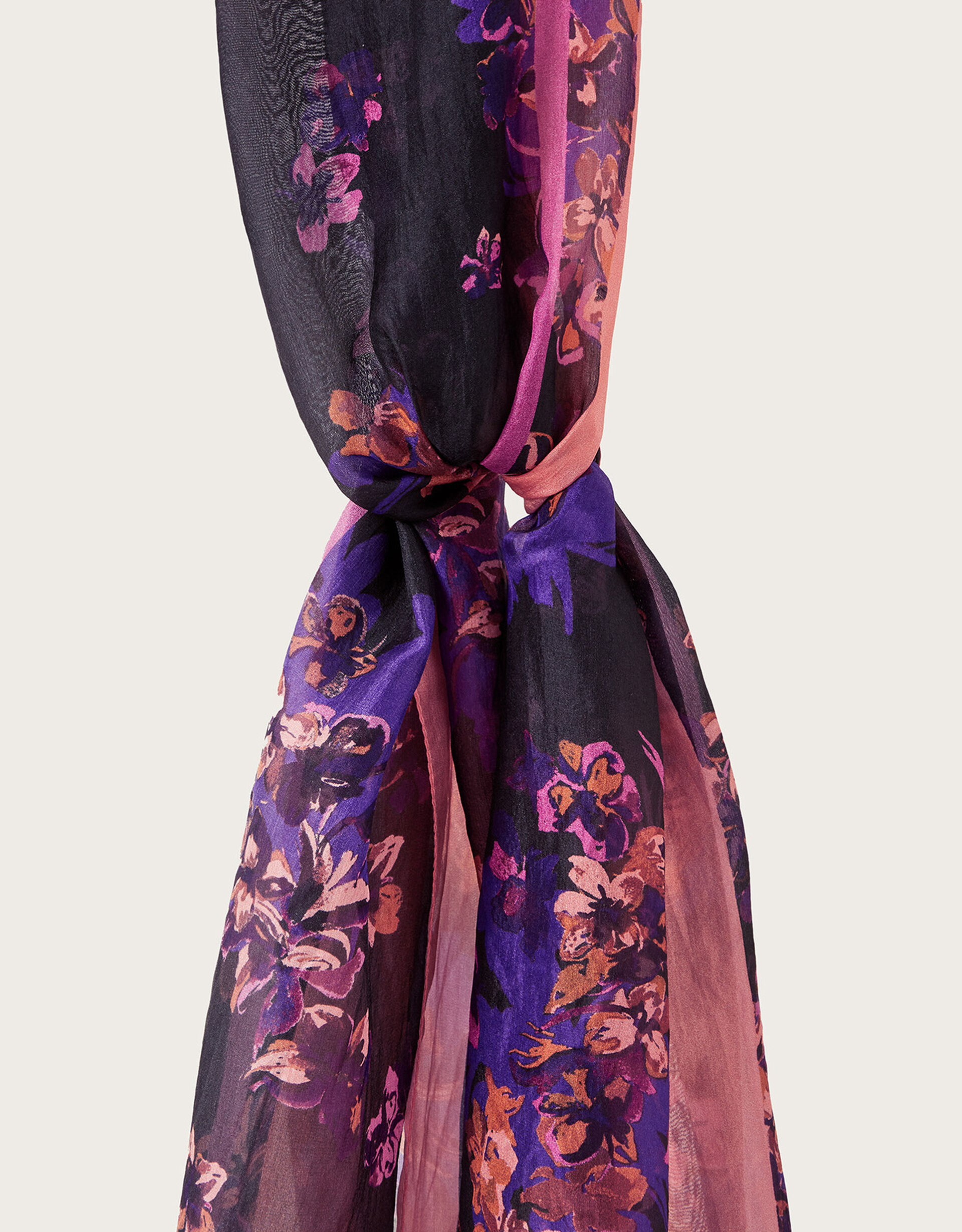 Kiera Border Silk Scarf