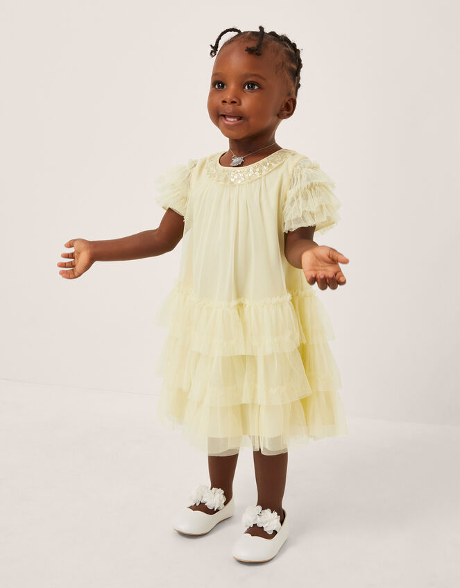 Baby Alexandra Embellished Swing Dress Yellow | Baby Girl Dresses ...