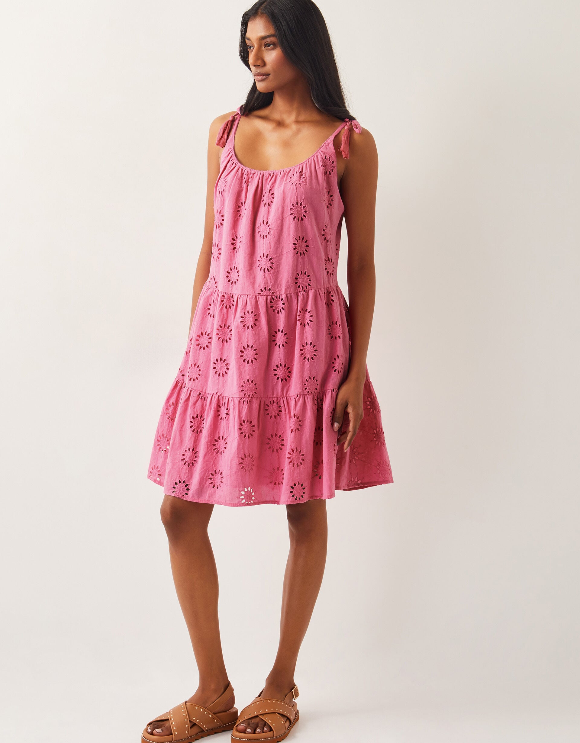 Maud Broderie Dress Pink