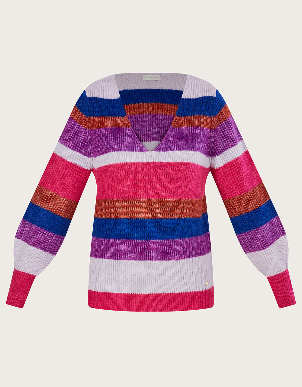 Super-Soft Striped Jumper with Recycled Polyester Multi | Knitwear ...
