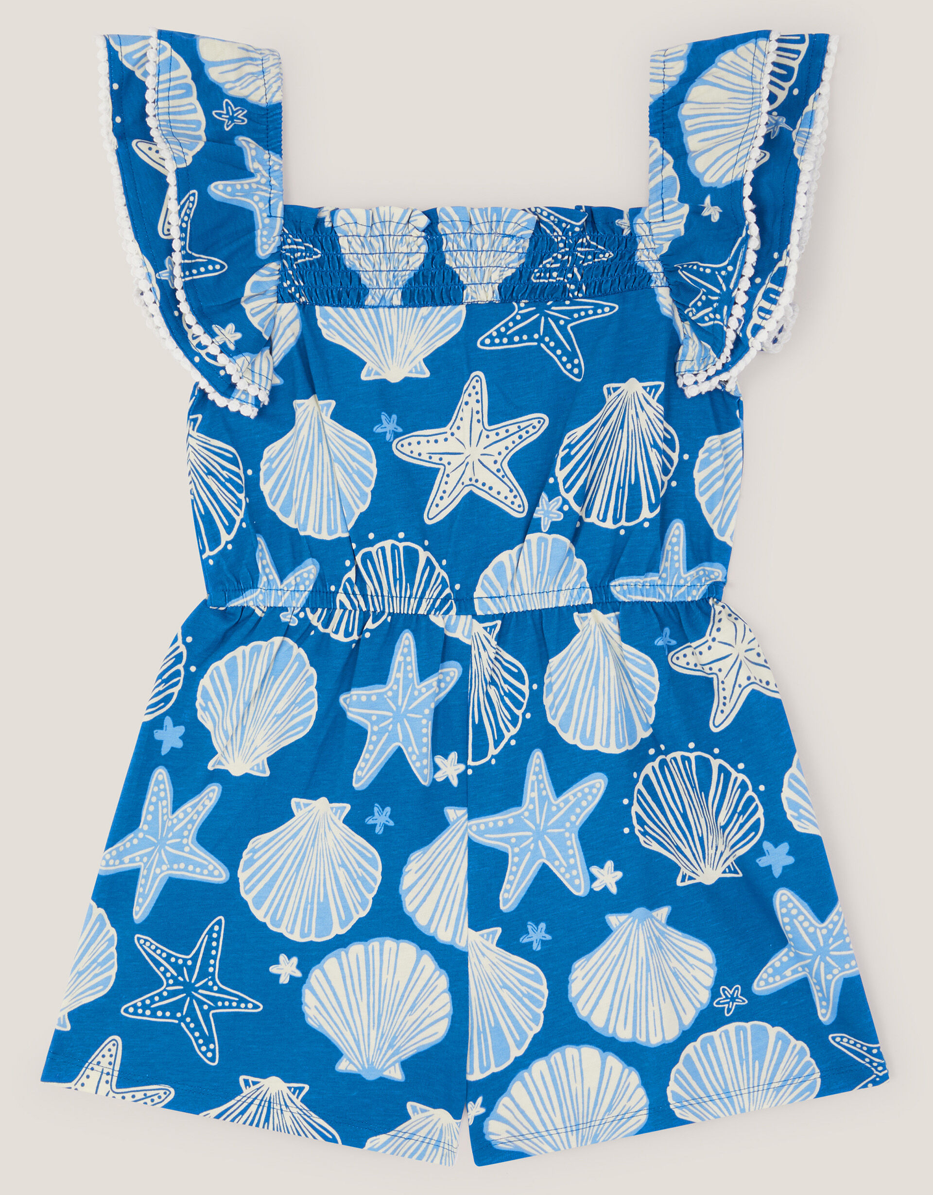 Shell Print Playsuit Blue | Girls' Beach & Swimwear | Monsoon UK.