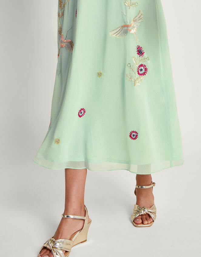 Rosalie Hand-Embellished Dress Green | Evening Dresses | Monsoon UK.