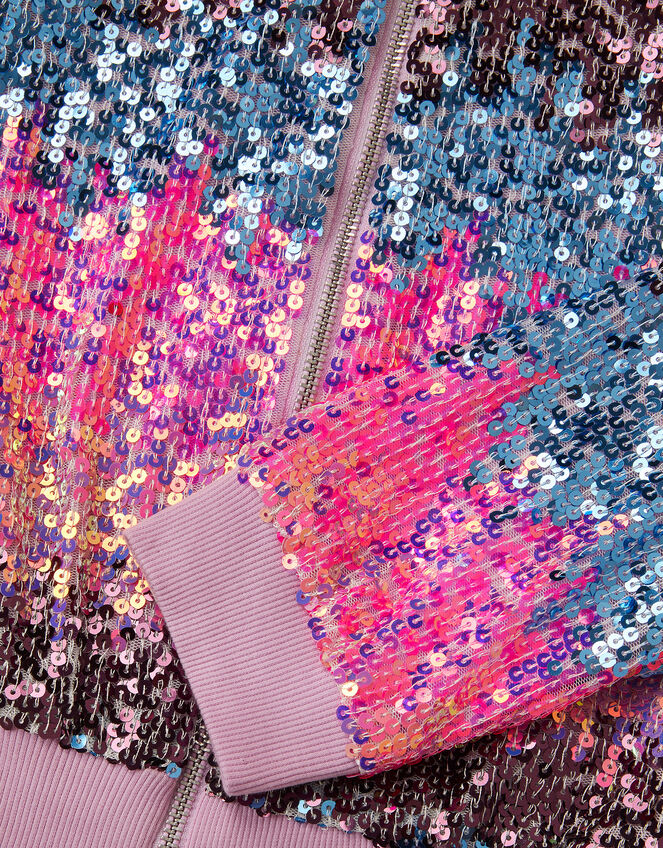 Ombré Sequin Bomber Jacket Multi | Girls' Coats & Jackets | Monsoon UK.
