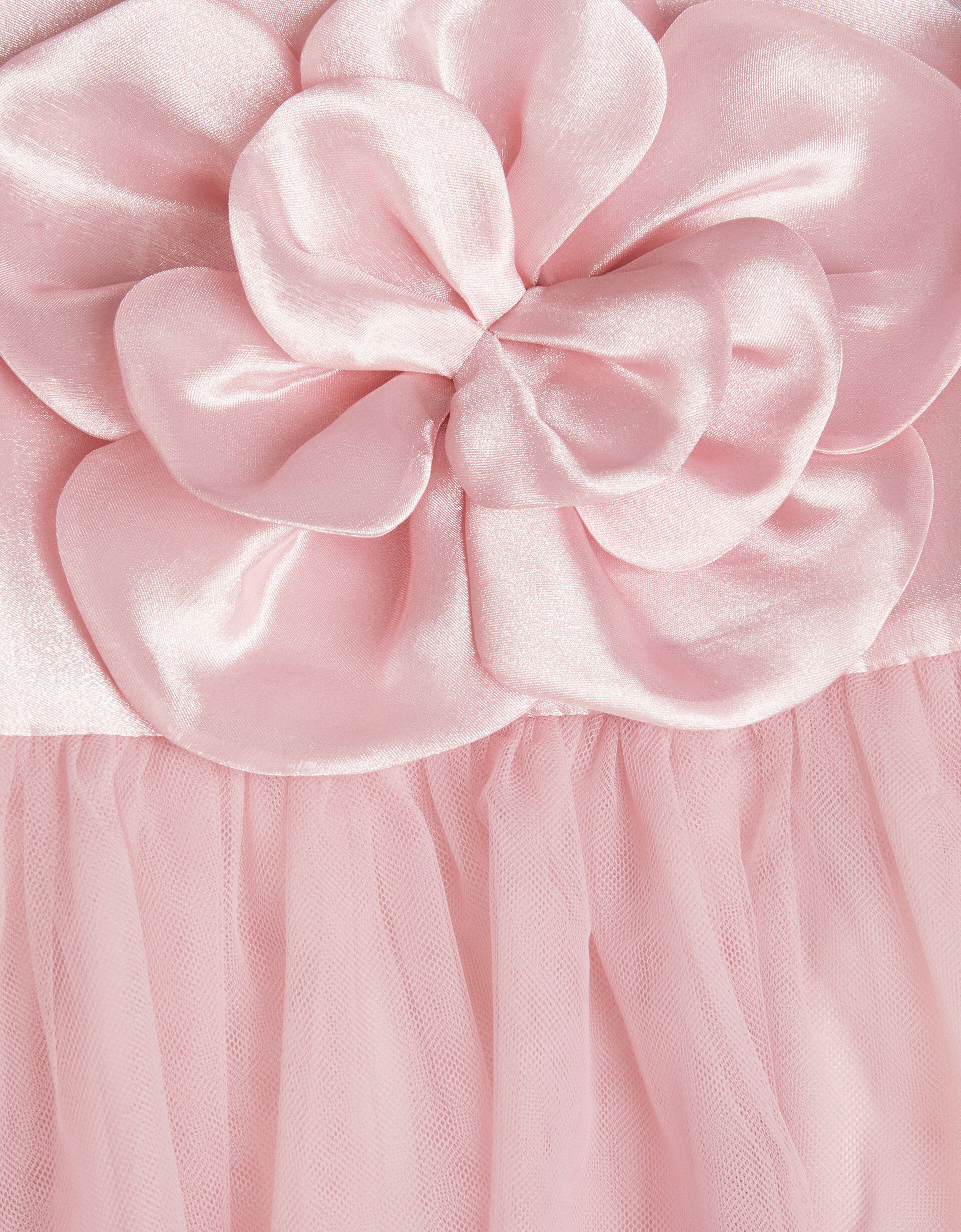Annabelle Flower Bodice Tulle Dress Pink