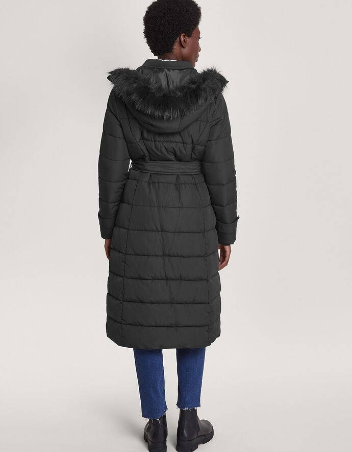 Roxy Padded Belted Coat with Recycled Polyester Black | Women's Coats ...