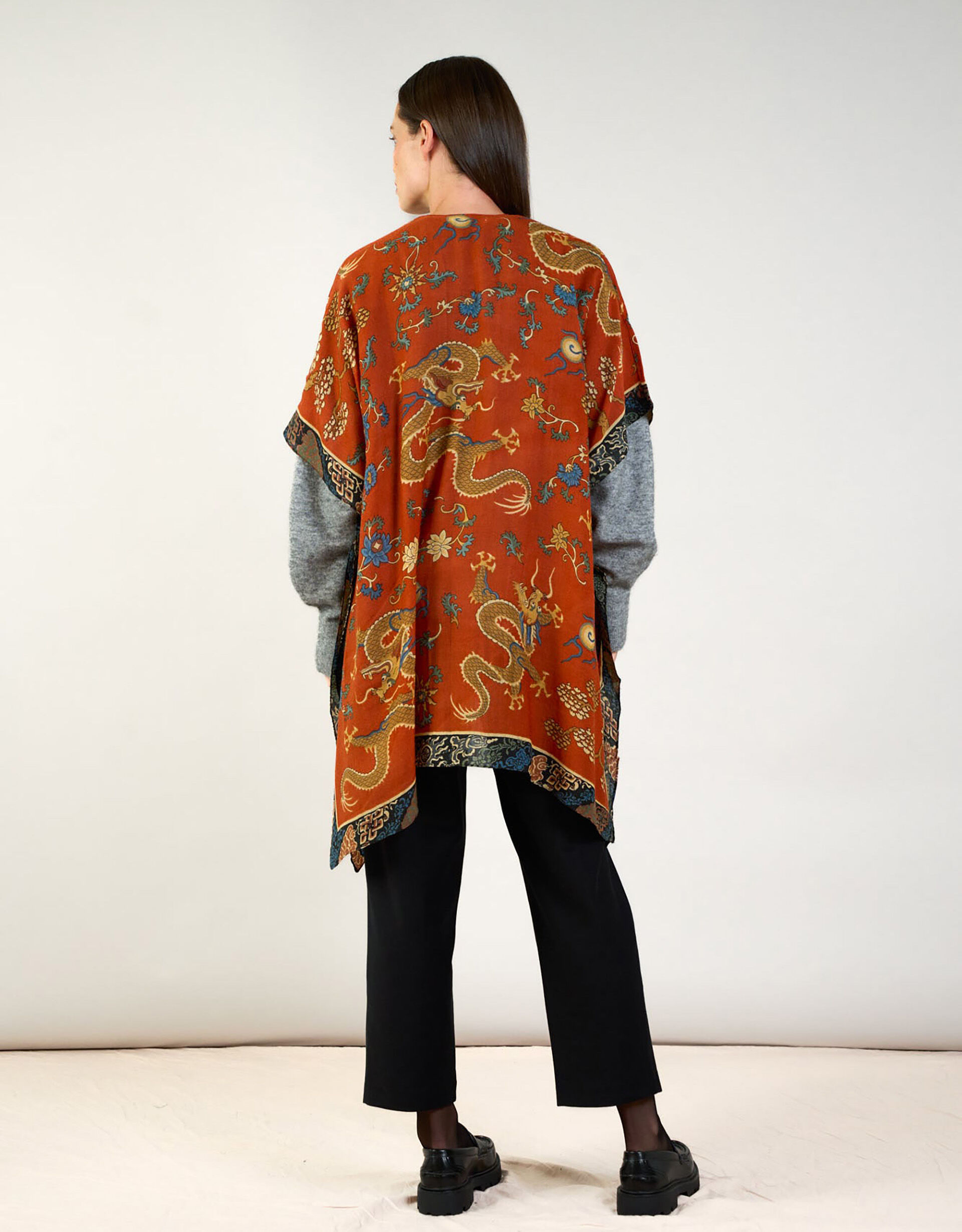 One Hundred Stars Dragon Print Wool Throwover