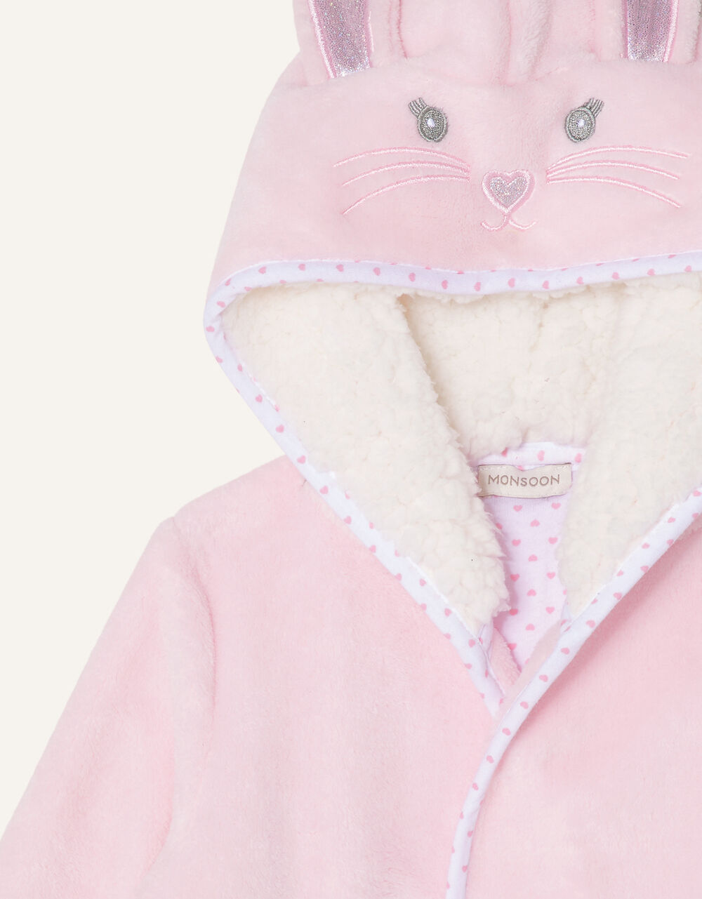 Baby Bunny Robe Pink | Girls' Nightwear | Monsoon UK.