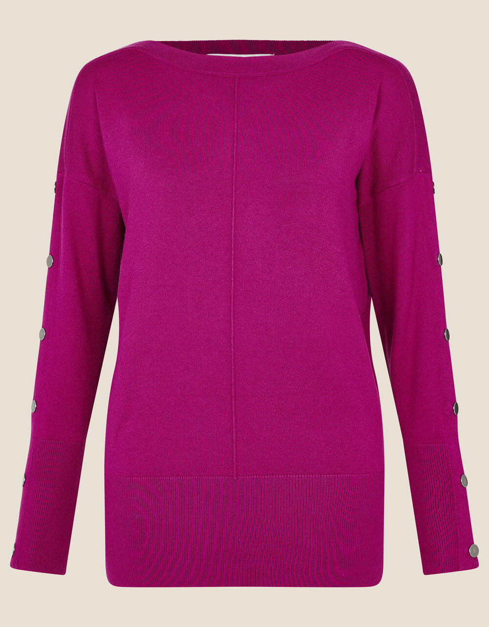 Studded Slash Neck Jumper Pink | Jumpers | Monsoon UK.