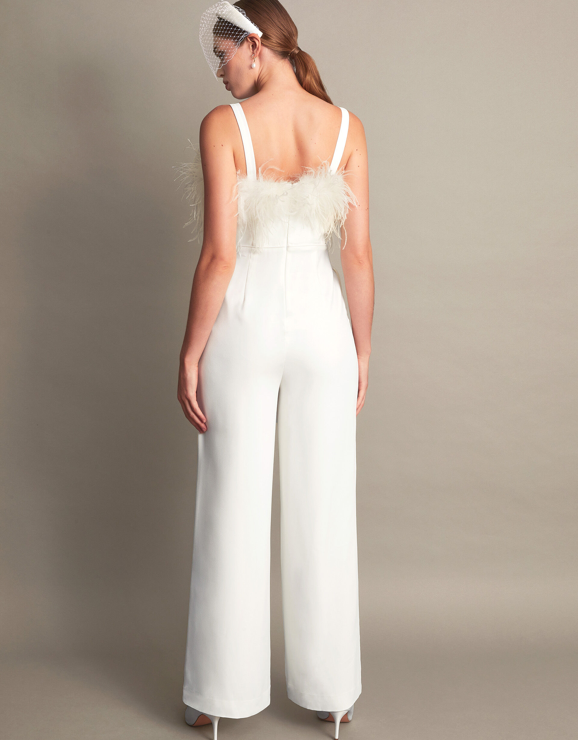 Diane Feather Bridal Jumpsuit Ivory