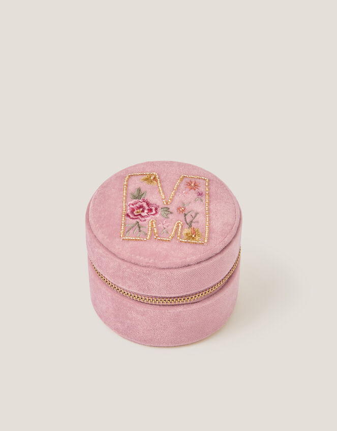 Floral Embroidered Initial Jewellery Box Pink | Bags & Purses | Monsoon UK.