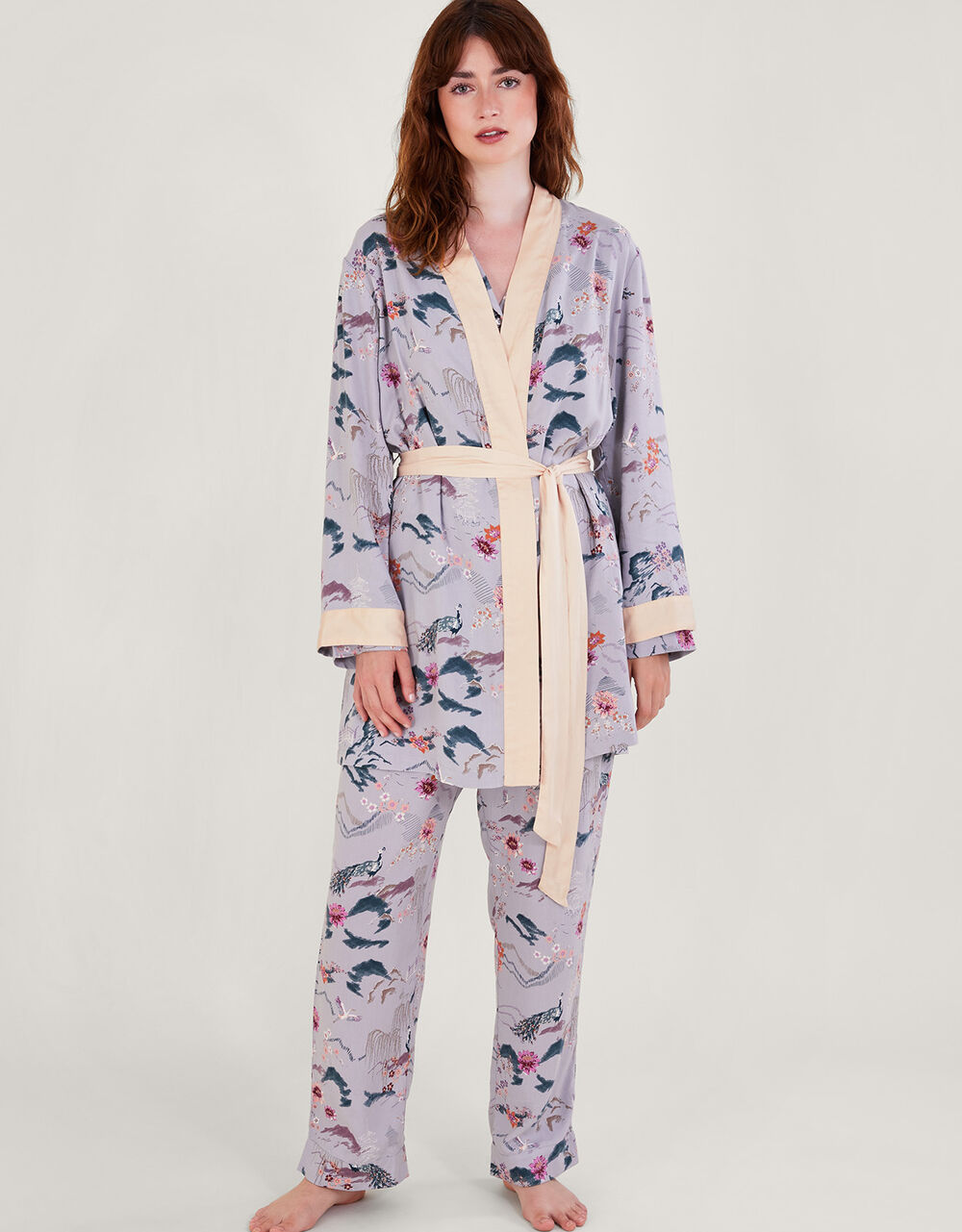 Bianca Print Robe Purple | Pyjamas | Monsoon UK.