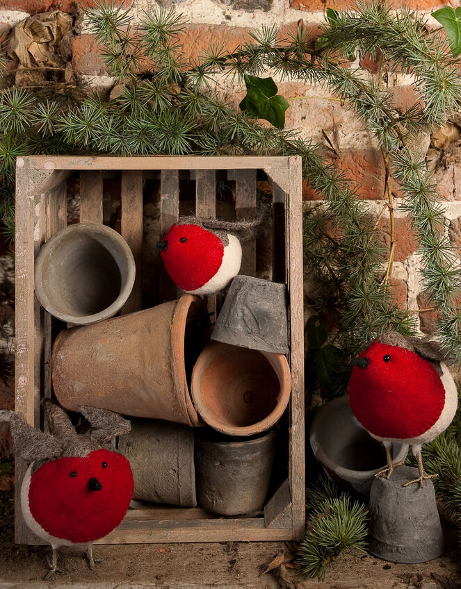 Fiona Walker Medium Velvet Robin