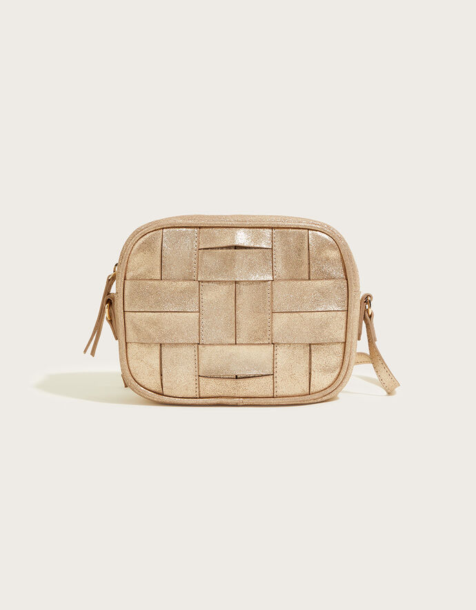 Metallic Leather Camera Bag