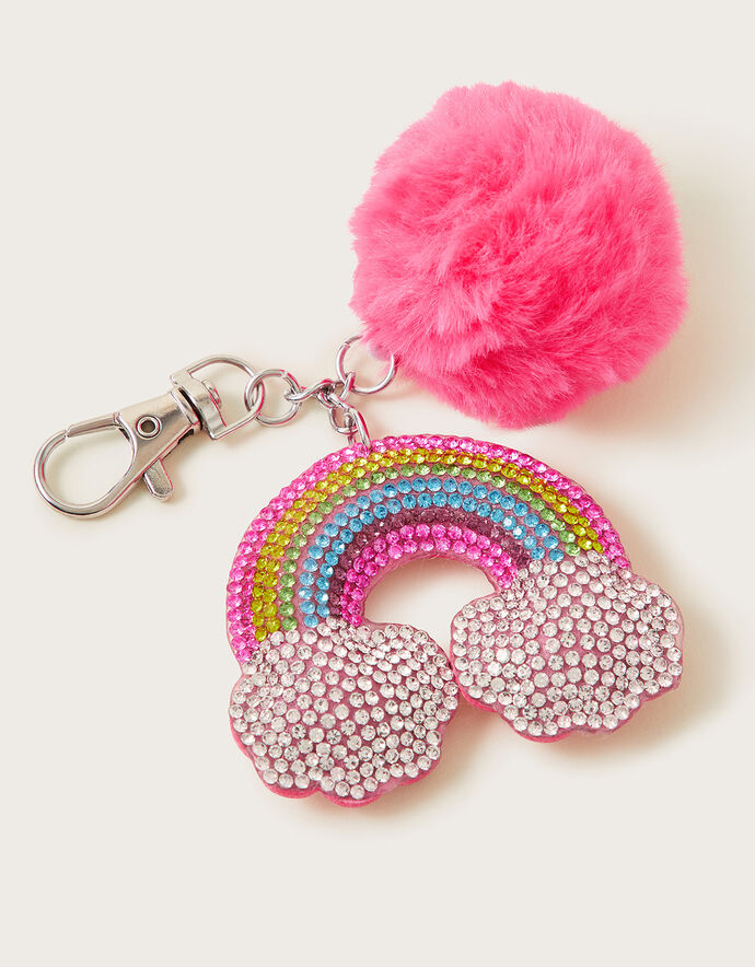 Rainbow Pom-Pom Bag Charm