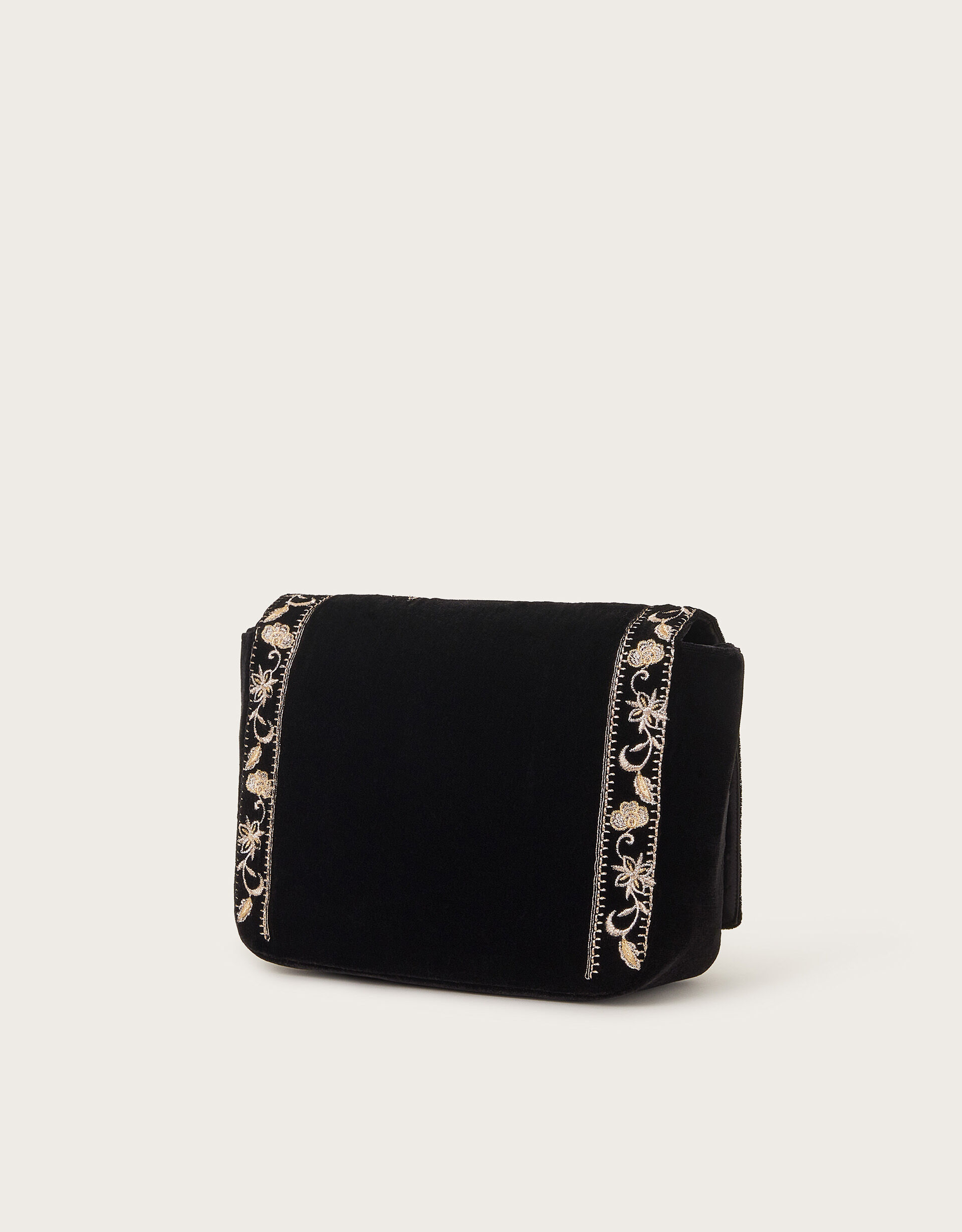 Lara Embroidered Velvet Bag