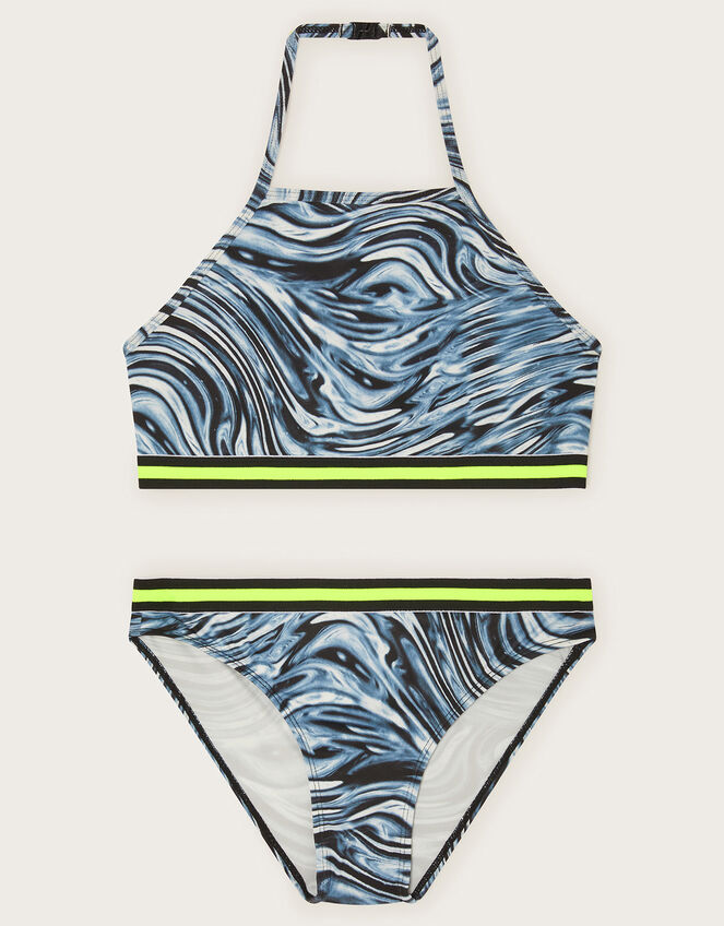 Marble Print Bikini Set Grey | Girls' Beach & Swimwear | Monsoon UK.