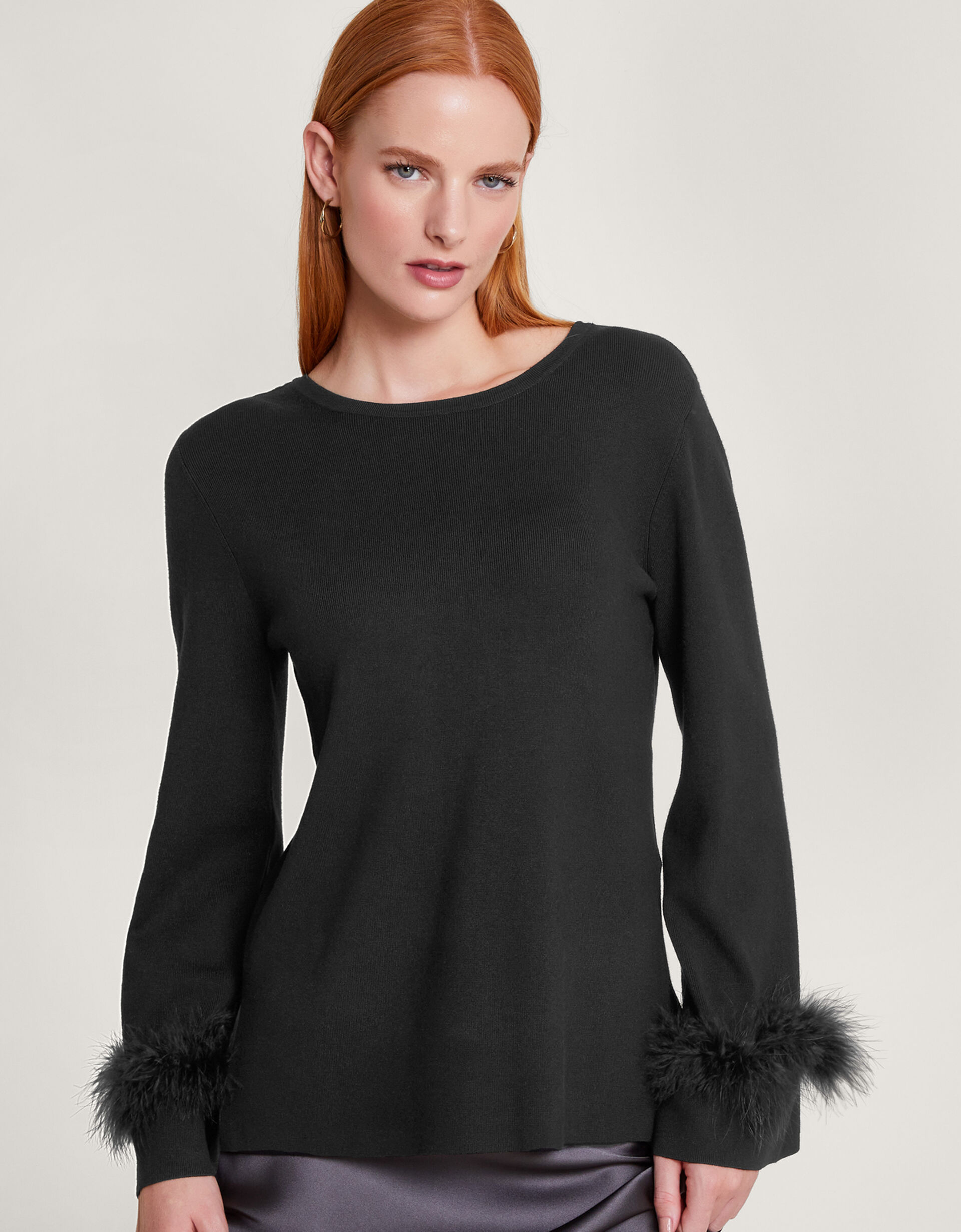 Fern Feather Jumper Black