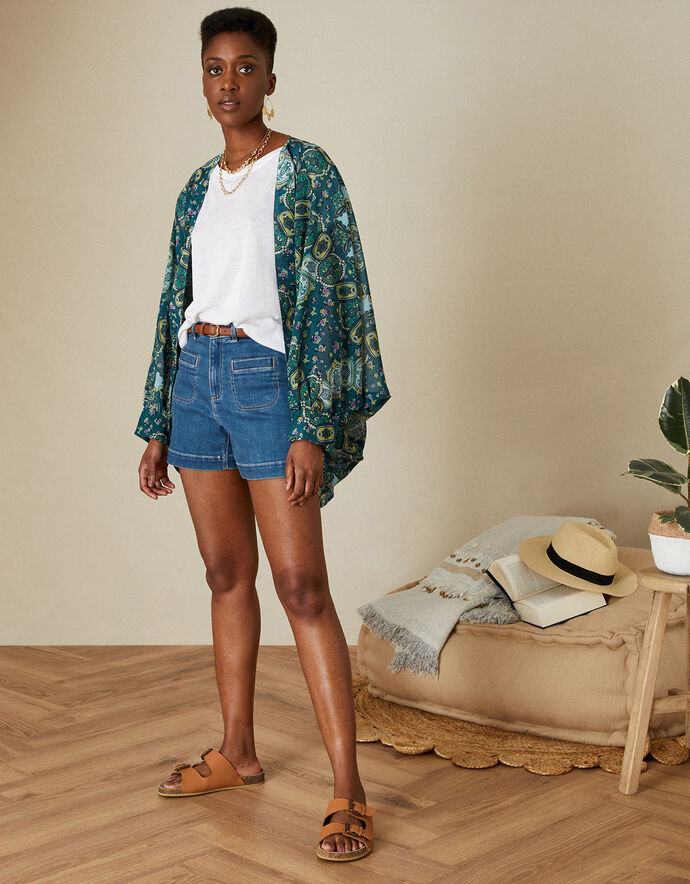 Medallion Print Cover Up in Recycled Polyester