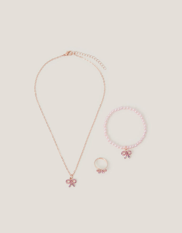 Beau Rhinestone Bow Jewellery Set