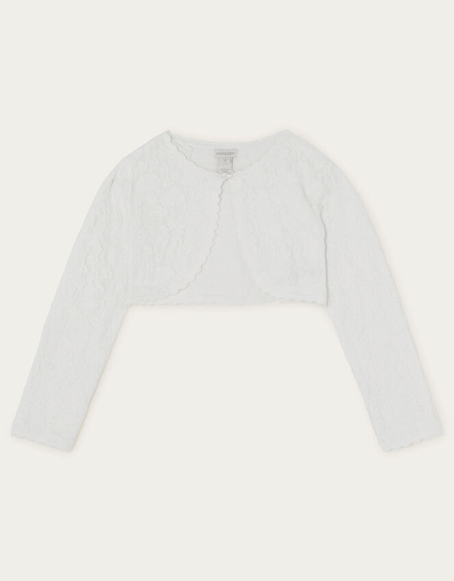 Emilia Lace Scallop Cardigan Ivory | Girls' Cardigans | Monsoon UK.