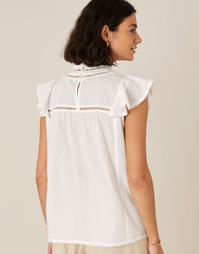 Lace Chest Top in Organic Cotton Ivory | Vests, Camisoles And ...