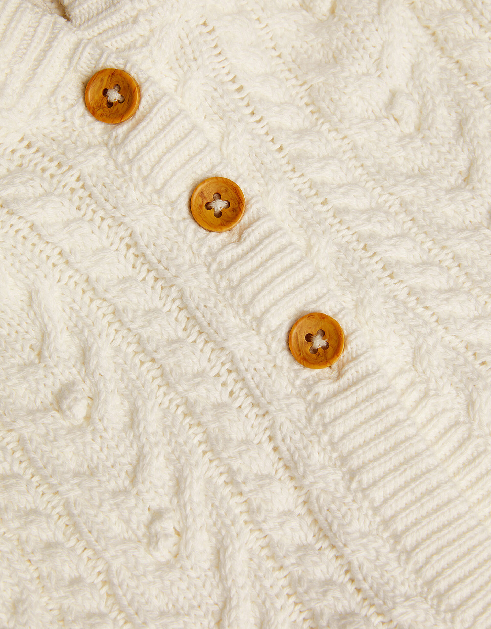 Baby Cable Knit Cardigan Ivory