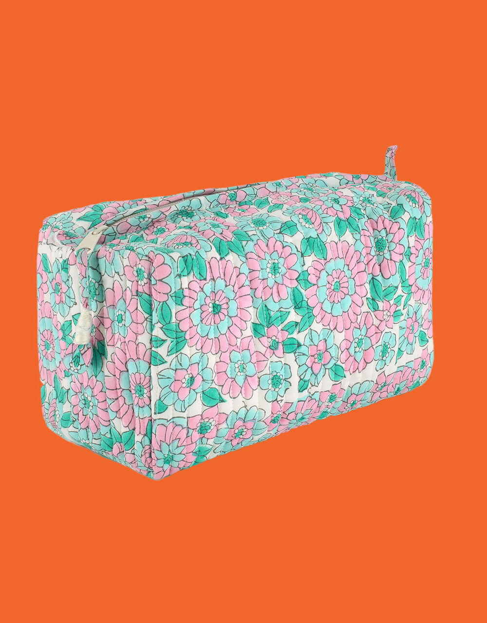 Dilli Grey Floral Print Classic Washbag