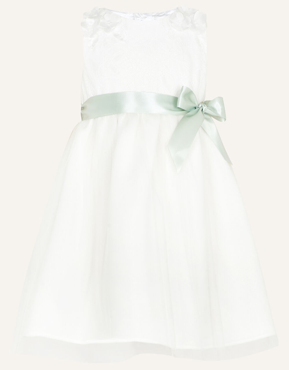 Baby Freya Scuba Bridesmaids Dress Ivory | Baby Girl Dresses | Monsoon UK.