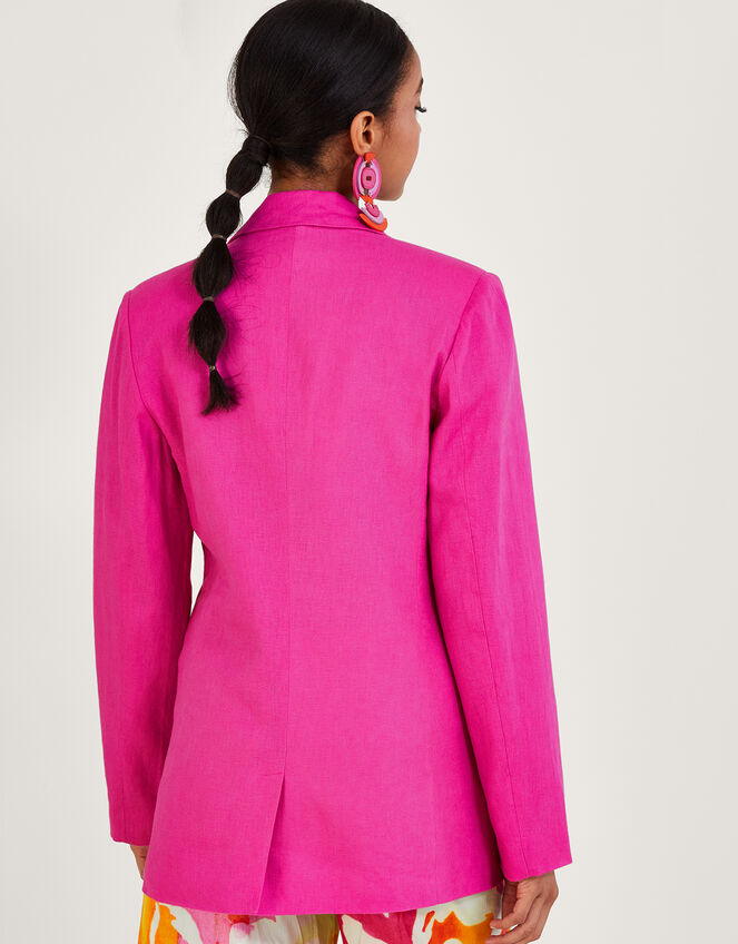 Stella Jacket in Linen Blend Pink | Women's Jackets | Monsoon UK.