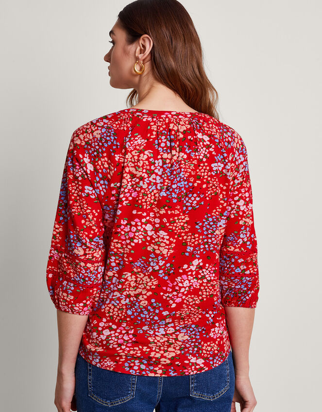 Micola Print Top Red | Blouses & Shirts | Monsoon UK.