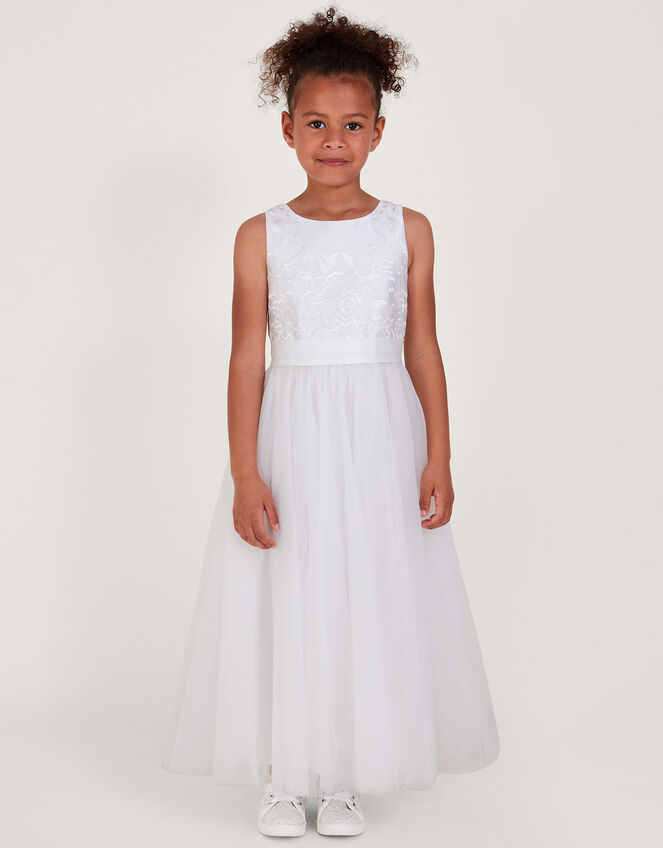 Odette Alice Tulle Maxi Dress Ivory | Girls' Dresses | Monsoon UK.