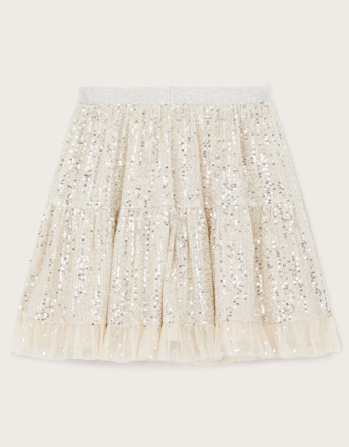 Adele Sequin Skirt Natural