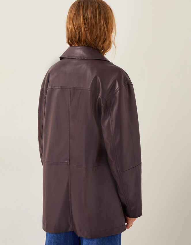 Paula Faux Leather Jacket Brown | Women's Coats | Monsoon UK.