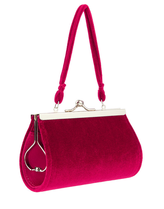 Glitter Bow Velvet Mini Bag