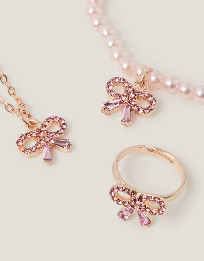 Beau Rhinestone Bow Jewellery Set