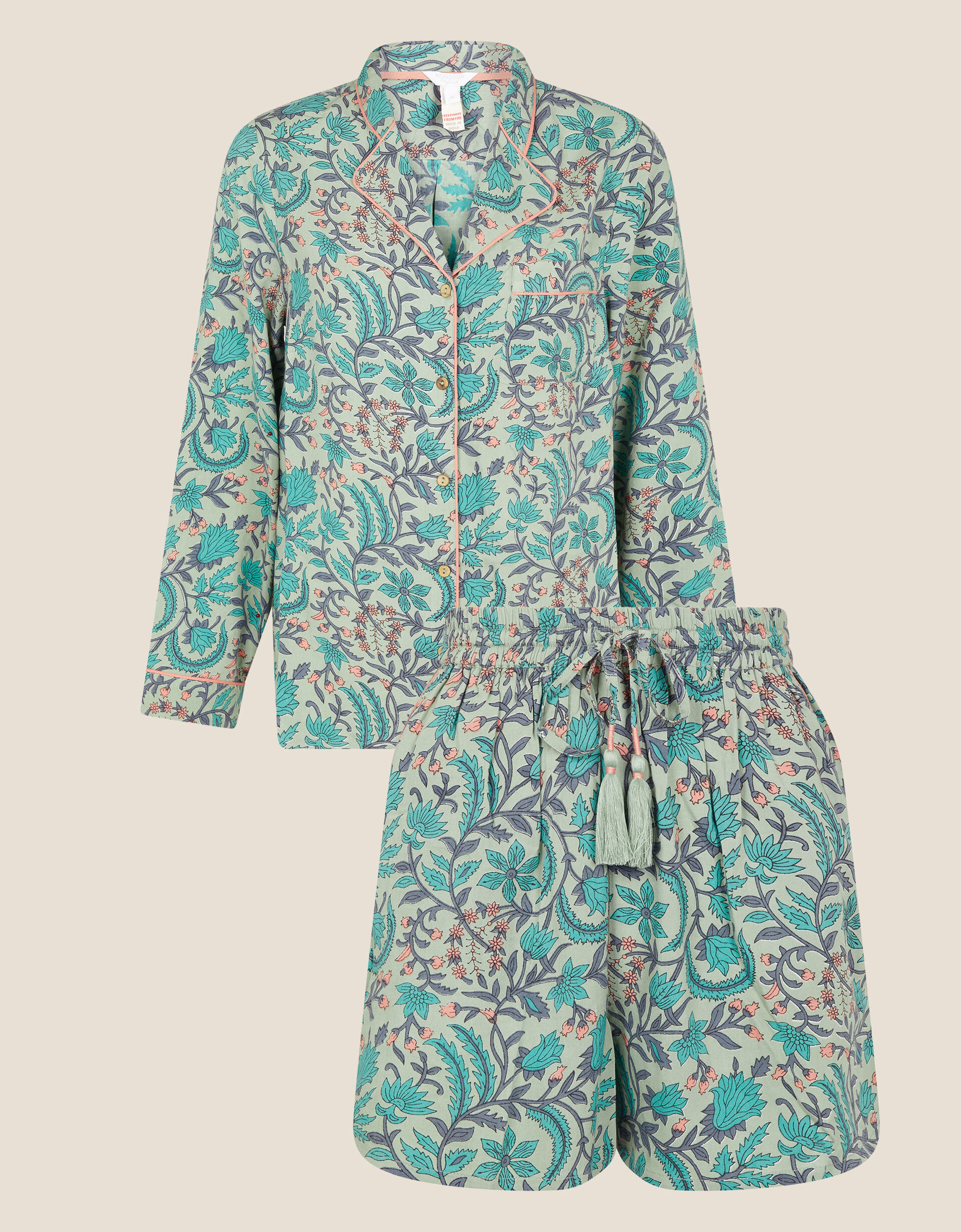 ARTISAN STUDIO Pyjama Set Green | Pyjamas | Monsoon UK.