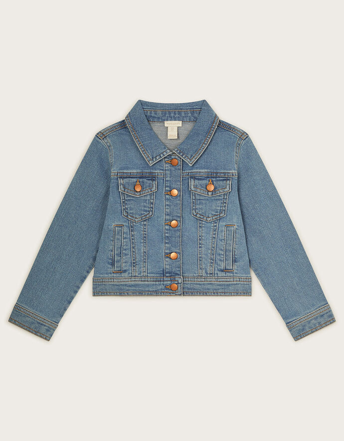Plain Denim Jacket Blue