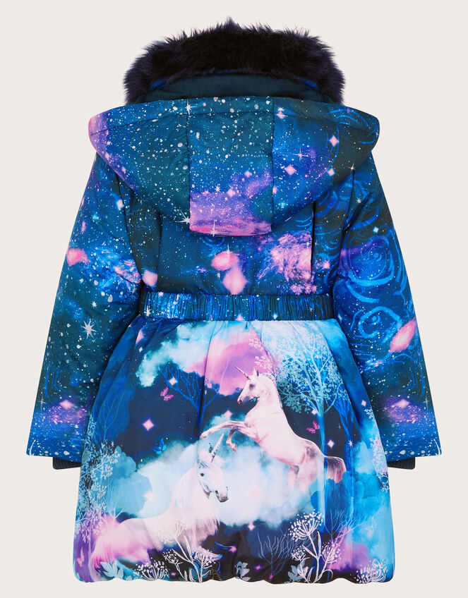 Ulla Unicorn Print Coat Multi | Girls' Coats & Jackets | Monsoon UK.
