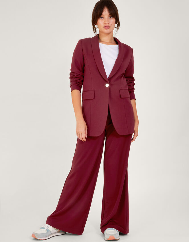 Paige Single-Breasted Ponte Blazer Red | Women's Jackets | Monsoon UK.